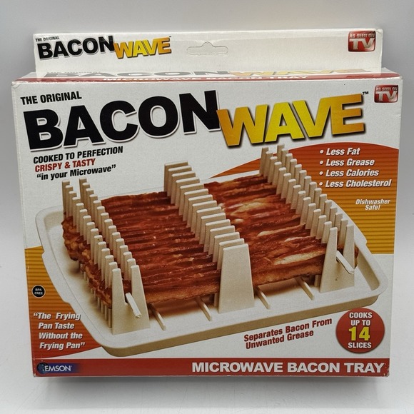 Kitchen | The Original Bacon Wave Microwave Bacon Tray Cooks Up To 14 ...